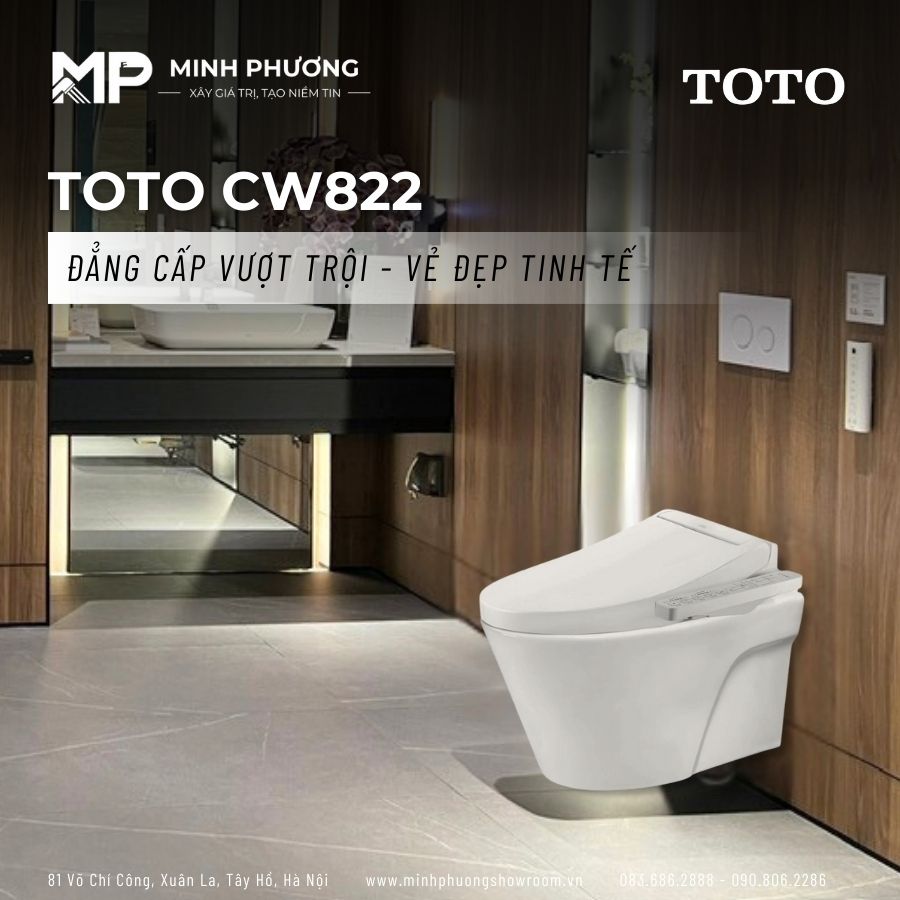 TOTO CW822: Bàn Cầu Treo Tường Hiện Đại, Tiết Kiệm Không Gian - Minh ...